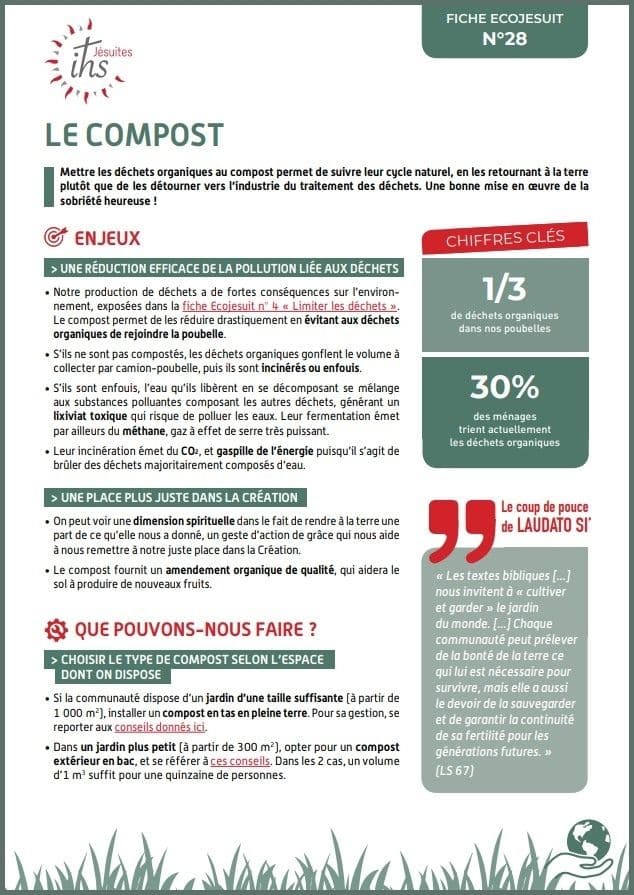 Fiche Ecojesuit - Le compost - Jésuites